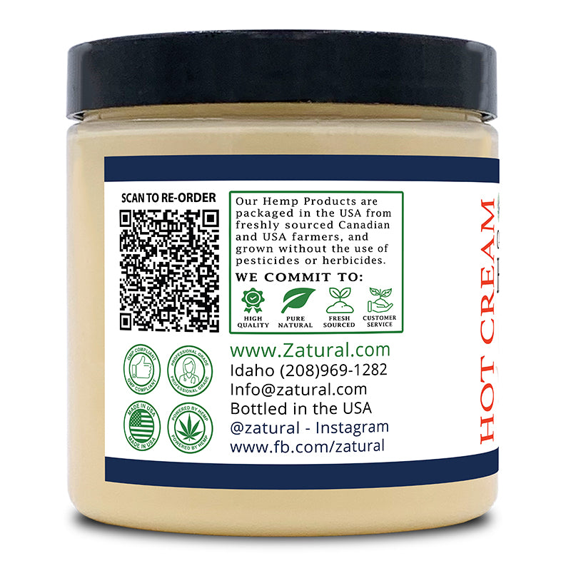 Hemp Hot Cream - Pain Relief Cream – Zatural