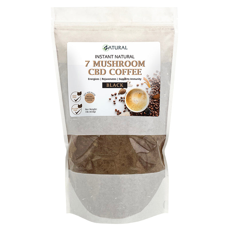 7 Mushroom CBD Black Coffee | Instant Coffee – Zatural